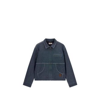 Guess Veste col classique en denime de coton m&eacute;lang&eacute;
