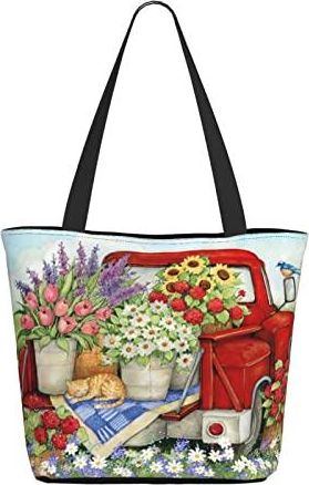 AOOEDM Sac &agrave; provisions pour femme Fleurs de printemps 13 x 11 x 7 pouces. Le cadeau parfait pour la Saint-Valentin. Cest de la Saint-Valentin pour maman, fi