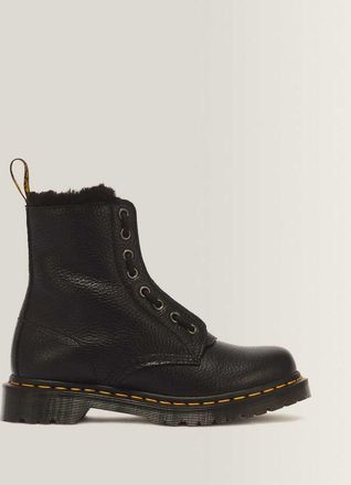 Dr. Martens 1460 Serena Zip 8-&Ouml;sen Milled Nappa Leder Stiefel in Schwarz, Gr&ouml;&szlig;e: 36