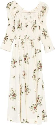 Dôen robe longue à fleurs Kaira - Tons neutres