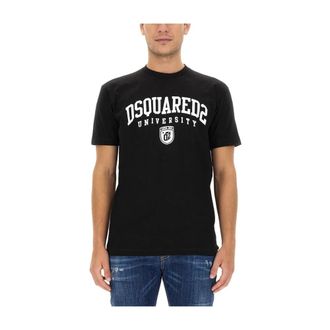 Dsquared2 Homme, Tops, Noir, Taille: M T-Shirt en Coton Cool Fit
