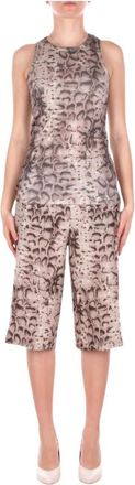 Pinko Pinko, Femme, Tops, Beige, Taille: 42 FR Belfiore Canotta Costina Stamp