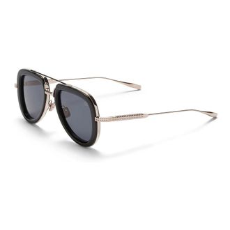 Valentino Aviator Sonnenbrille Schwarz/Wei&szlig; Gold Titan - - Accessories - Damen - Gelb - ONE SIZE