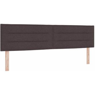 vidaXL Vidaxl - led Kopfteil mit led -Streifenleuchten Dunkelbraun 180 cm Stoff
