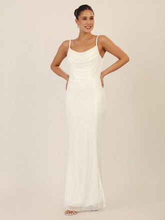 Apart Abendkleid mit Wasserfall-Ausschnitt