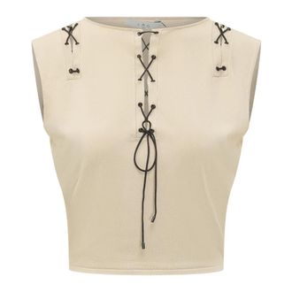 Iro Felicine Lace-Up Top - - Tops - Damen - Beige - XS