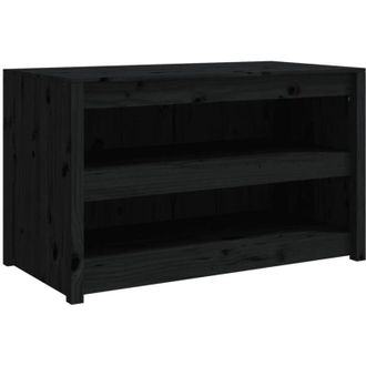 vidaXL Outdoor-K&uuml;chenschrank Schwarz 106x55x64 cm Massivholz Kiefer - Vidaxl