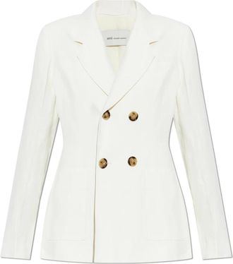 Ami Femme, Vestes, Beige, Taille: 42 FR Veste Bar Crois&eacute;e