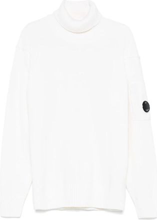 C.P. Company C.p. Company, Homme, Pulls, Blanc, Taille: 2XL Pull en Laine dagneau GRS Certifié Finezza 7