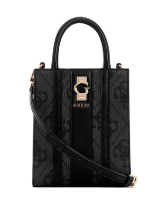 Guess Erenia Mini-Tragetasche, Kohle-Logo, Einheitsgr&ouml;&szlig;e