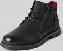 Bugatti Boots aus Leder-Textil-Mix mit Rei&szlig;verschluss Modell Mate