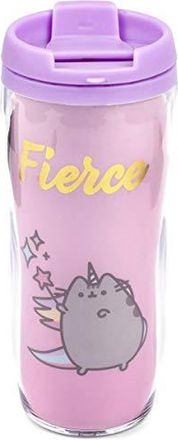 ThumbsUp! Thumbs Up up - Pusheen Travel - Trinkbecher Fierce mit Trinkverschluss, 1002083, Rosa