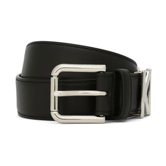 Dolce & Gabbana Schwarzer Logo-Plaque Schnallen G&uuml;rtel - - Accessories - Damen - Schwarzk - 85 CM