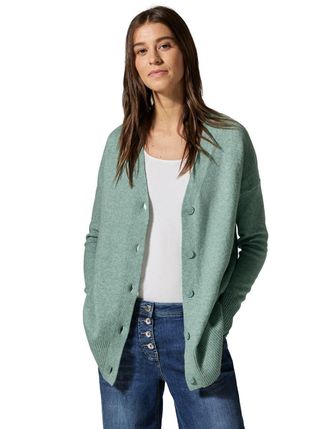 Cecil Damen B253820 NOS_Cosy Buttoned Cardigan, Iced Salvia Green Melange, M EU