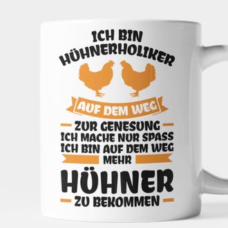 Generic Huhn Tasse H&uuml;hner H&uuml;hnerstall Bauer B&auml;uerin Landwirt Landwirtin Geschenk Lustige Tasse - ich bin H&uuml;hnerholiker auf dem Weg zur genesung ich mache nur 