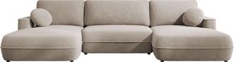 Mirjan24 Wohnlandschaft Fansera U, Ecksofa, Couch mit Schlaffunktion und Bettkasten, 4 Sitzer U-Form Sofa, Eckcouch mit Bettfunktion (Velo 623)