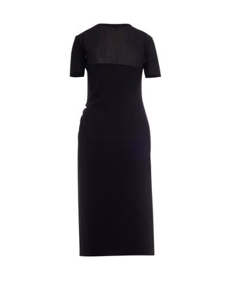 Patrizia Pepe Womens Midi Dress Arricciato Twill Black Polyester Evening Suits