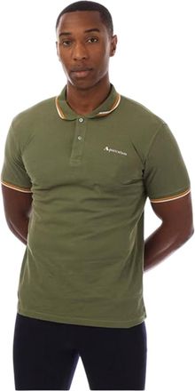 Aquascutum Poloshirt f&uuml;r Herren, Schmal, kurz&auml;rmlig (Gr&uuml;n/Wei&szlig;)