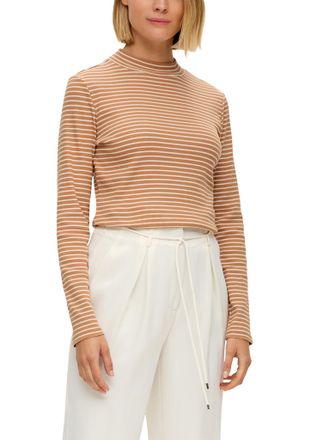 s.Oliver Black Label Damen Langarmshirt mit Stehkragen Yellow 36