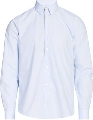 Au Printemps Paris Gerades Baumwollhemd - Blau