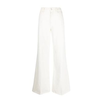 Frame Denim High-Rise Wide-Leg Baumwolljeans - - Jeans - Damen - Wei&szlig; - W31