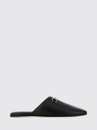Gucci Mules plates en cuir nappa avec d&eacute;tail Mors