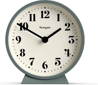 Newgate Watches Theater-Kaminuhr | Modernes, klassisches rundes Design | Spargelgrün | Moderner Stil für Schreibtisch, Tisch, Regal oder Nachttisch