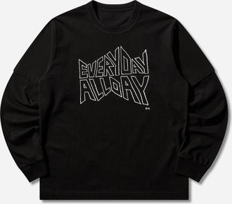 sacai Men s geoff sacai Print Longsleeve T-Shirt Black