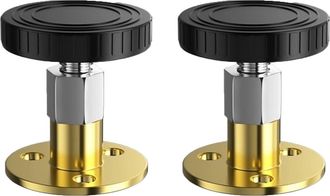 Generic 2er- oder 4er-Set M&ouml;belf&uuml;&szlig;e 47-64 mm, Ersatzf&uuml;&szlig;e aus Metall for Sofas, mit Rutschfester Unterlage for Schreibtisch/Bett/Sofa/Tisch/Schr&auml;nke(Black gold