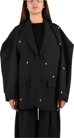 Meimeij Veste &agrave; perles - Femme - Vestes - Noir - Taille: 36 FR