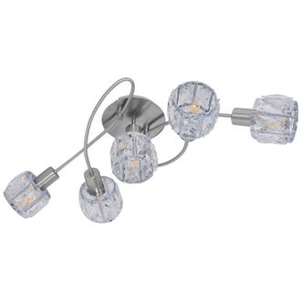 N&auml;ve Naeve JOSEFA Plafonnier semi-encastr&eacute; multi-bras en acier blanc, 5 x E14, 3 000 K