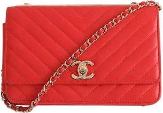 Chanel Mini Sac Pre-owned - Trendy CC Wallet on Chain - Femme - Pre-owned - Rouge - Taille: ONE Size