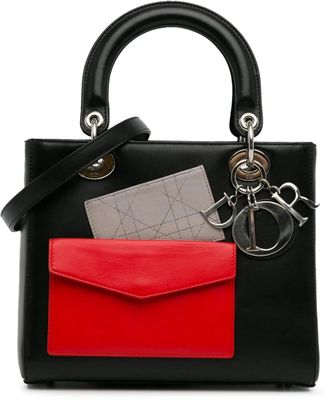 Dior Hobo Bags - Medium Calfskin Pockets Lady Dior - Gr. unisize - in Schwarz - f&uuml;r Damen