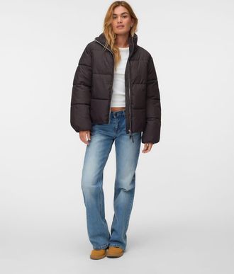 Vero Moda Dina leichte Pufferjacke in Braun