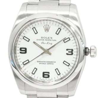 Rolex Montre Air-King en acier inoxydable pr&eacute;-poss&eacute;d&eacute;e - Homme - Pre-owned - Blanc - Taille: ONE Size