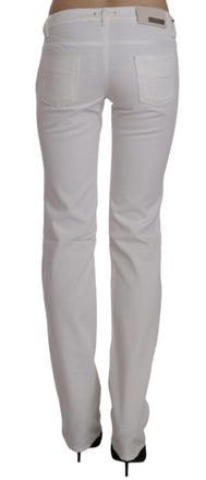 Costume National Womens Distressed Cotton Jeans White