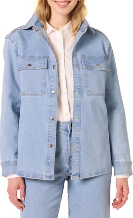 Amazon Essentials Damen (Demis Favorit) Oversize-Jeans-Shirt-Jacke Schwerer Stoff, Helle Waschung, XL