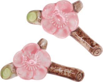 Pretyzoom Keramik Essst&auml;bchenhalter Kirschbl&uuml;ten Design Japanischer Essst&auml;bchenst&auml;nder F&uuml;r Haushalt Und Tischdekoration Kleine Keramikablage F&uuml;r Essst&auml;bchen L&ouml;f