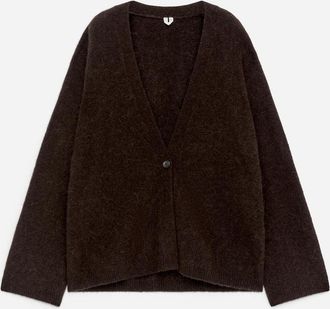 Arket Strickjacke Aus Einer Alpaka-Wollmischung -Braun