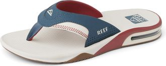 Reef Fanning Mens Bottle Opener Flip Flop, Arch Support, Durable Outsole, Water Friendly, Varsity, 10