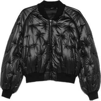 Amen veste bomber matelassée à ornements - Noir