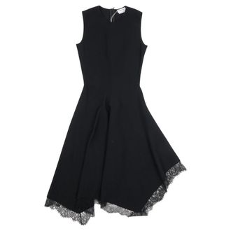 Alexander McQueen Asymmetrisches Kleid mit Spitzendetail - - Dresses - Herren - Schwarzk - M