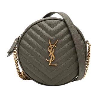 Saint Laurent Pre-owned Leder Schultertasche - - Pre-owned - Damen - Grau - ONE SIZE