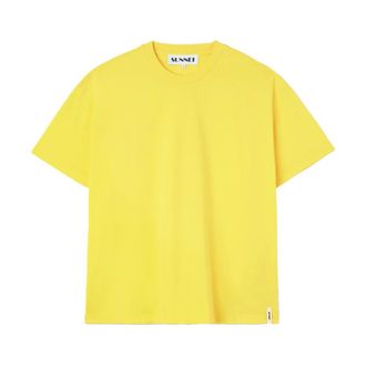 Sunnei Classic T-Shirt - - Tops - Herren - Gelb - M