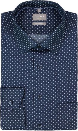 Olymp Herren Hemden blau Baumwolle