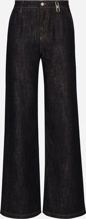 Dolce & Gabbana Palazzo-jeans Aus Baumwolldenim - Frau Denim Mehrfarbig 40