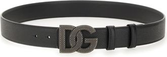 Dolce & Gabbana Cintura Logata Vit. St. Alpina+V - Homme - Accessoires - Noir - Taille: 90 CM