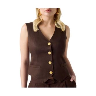 Guess Femme, Vestes, Brun, Taille: 38 FR Marciano Vest