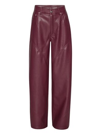 Rotate pantalon à empiècements contrastants - Rouge