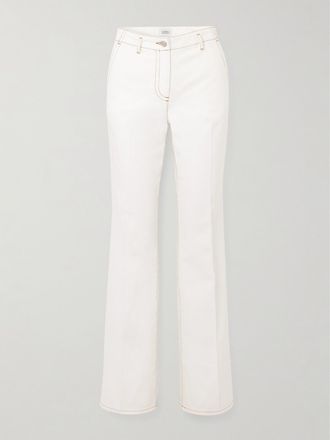 Dries Van Noten Jean Droit Taille Basse Parchia - Blanc